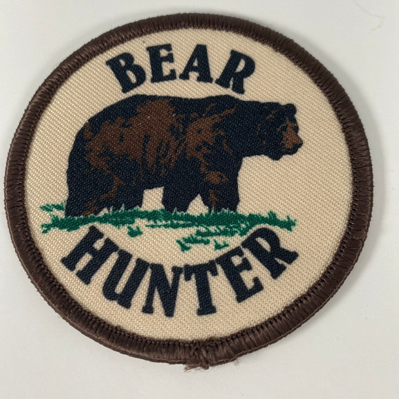 Other | Vintage Bear Hunter Patch 3 Diameter Great For A Trucker Hat ...
